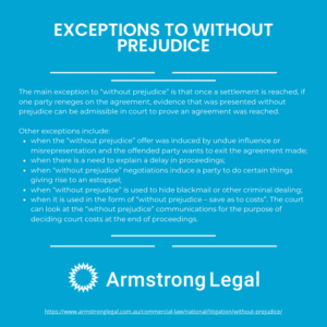 What Does "Without Prejudice" Mean? | Armstrong Legal